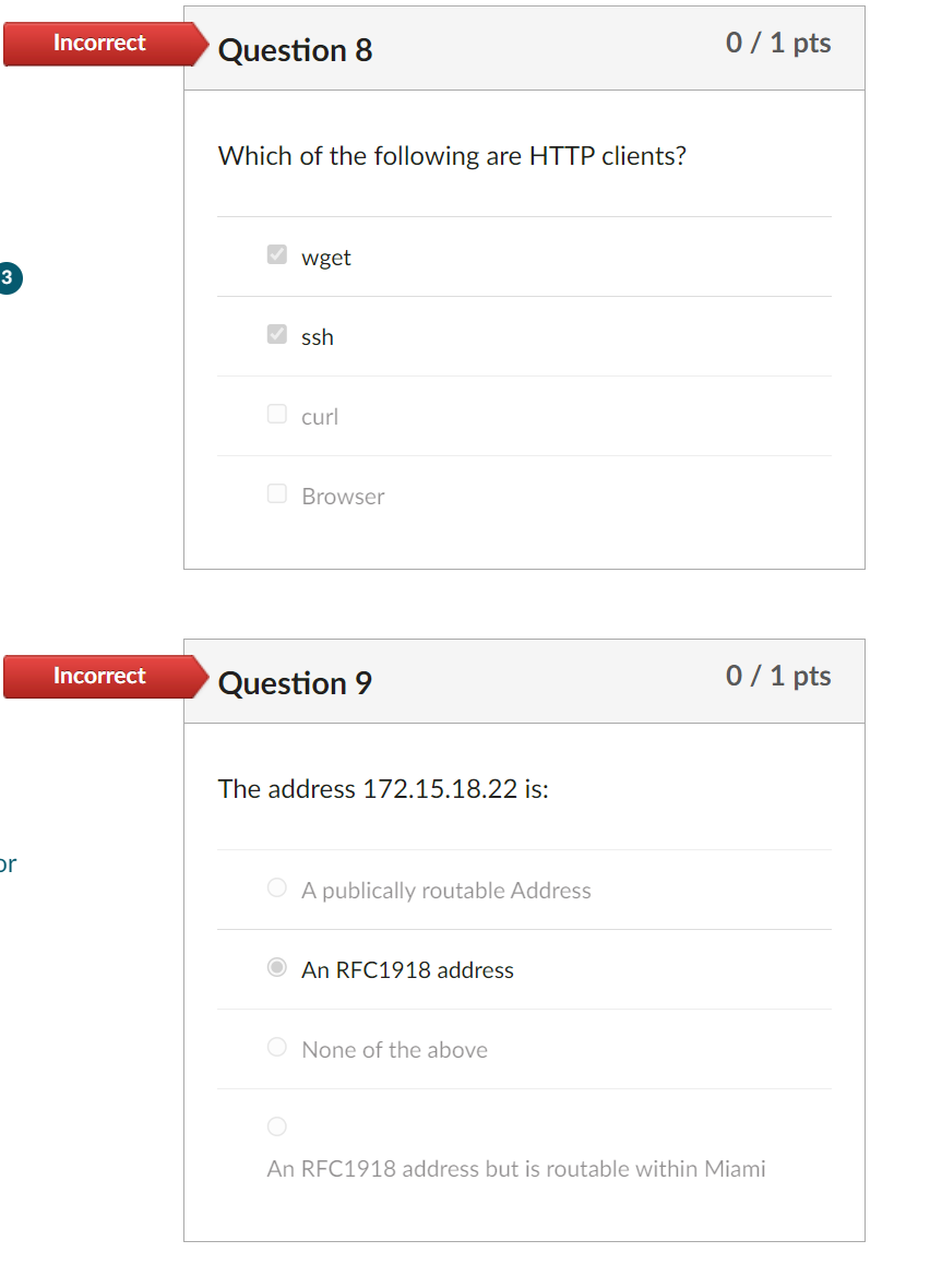 Solved Which of the following are HTTP clients? wget ssh | Chegg.com