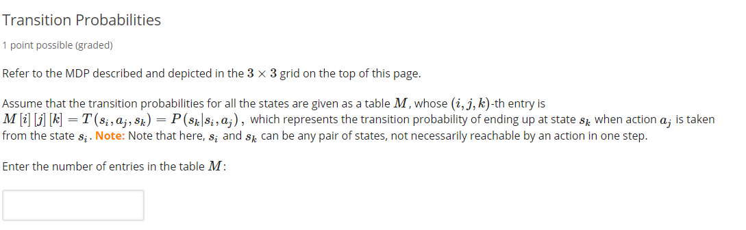 Solved Recall the MDP from the lecture. Agent's starting | Chegg.com