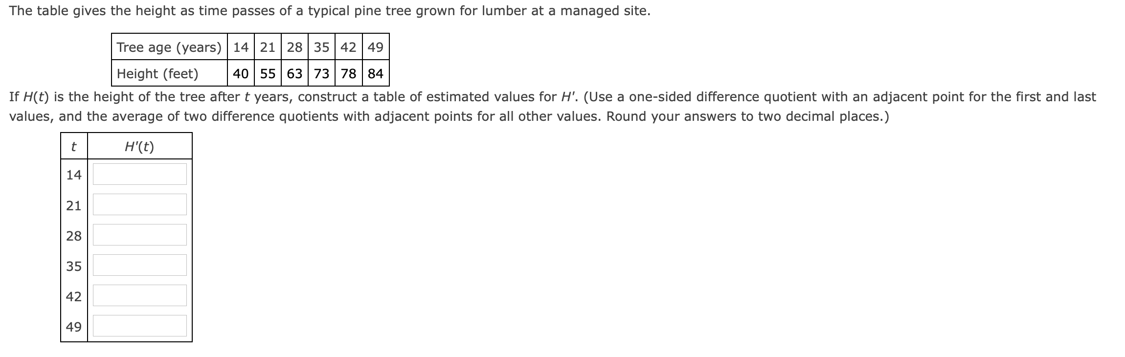 Solved The table gives the height as time passes of a | Chegg.com