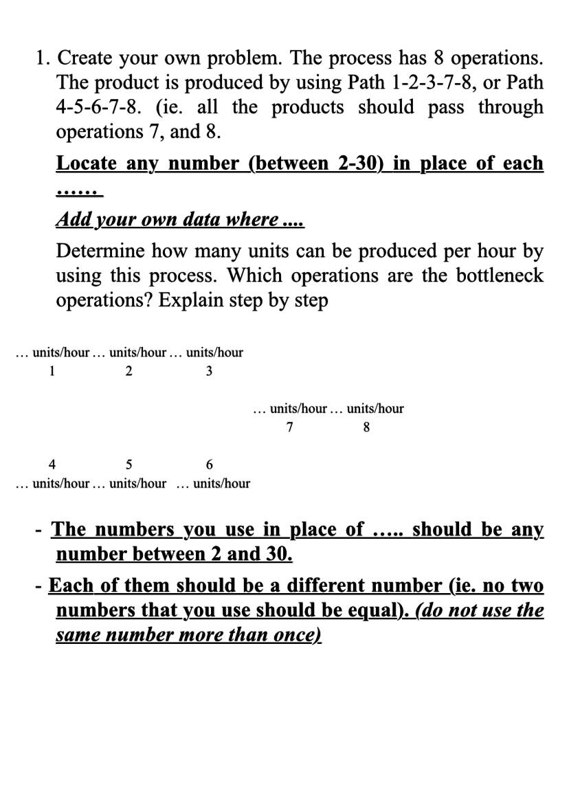 Solved 1. Create your own problem. The process has 8 | Chegg.com