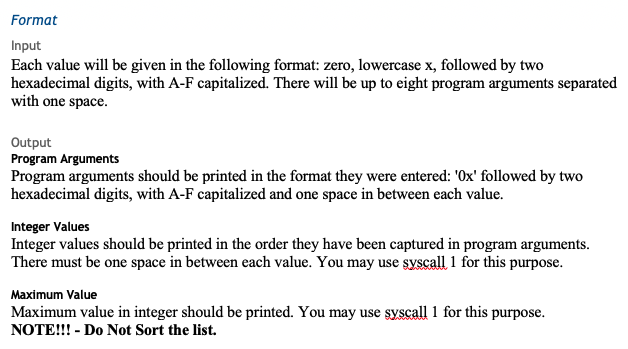 Solved Functionality The program will accept up to 8 program | Chegg.com
