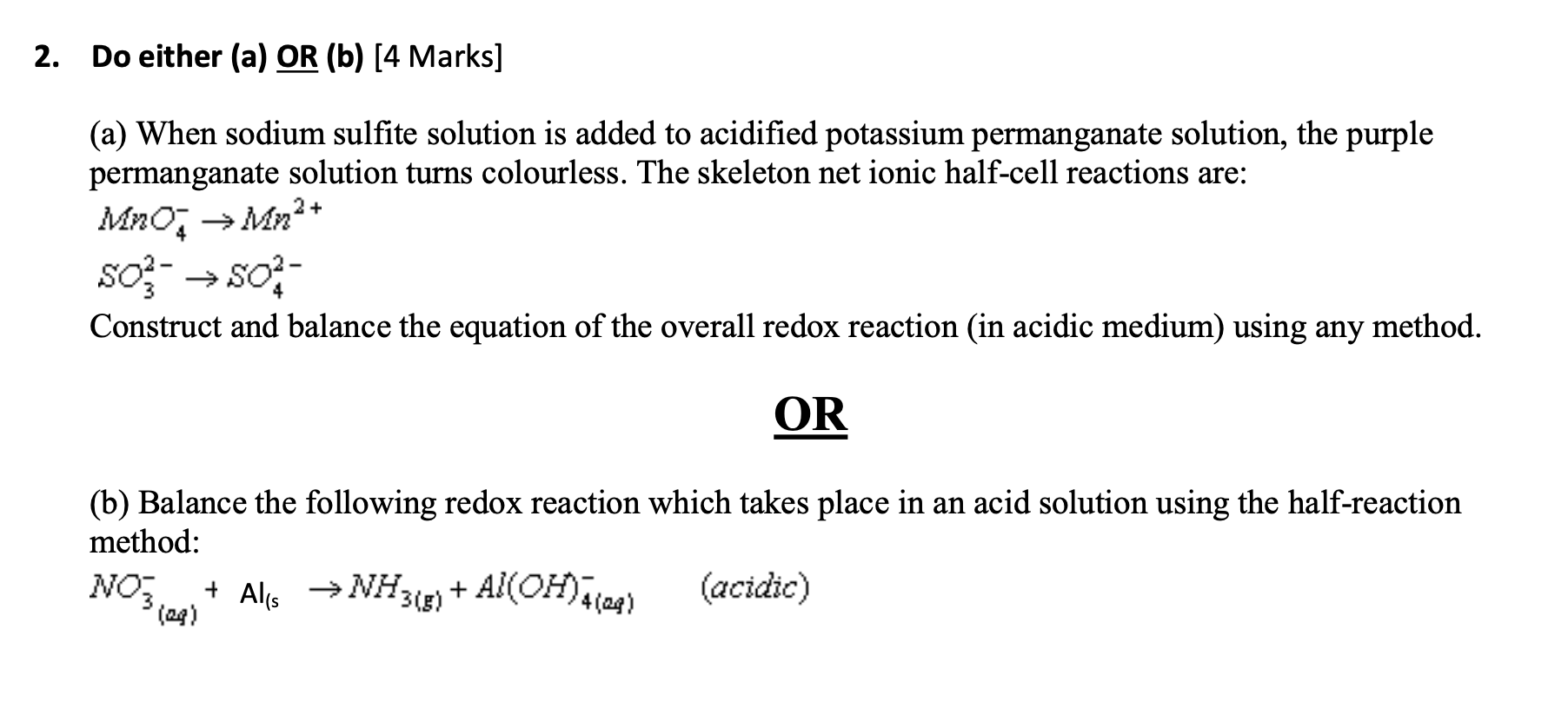 Solved (a) When sodium sulfite solution is added to | Chegg.com