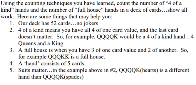 Solved Using the counting techniques you have learned, count | Chegg.com