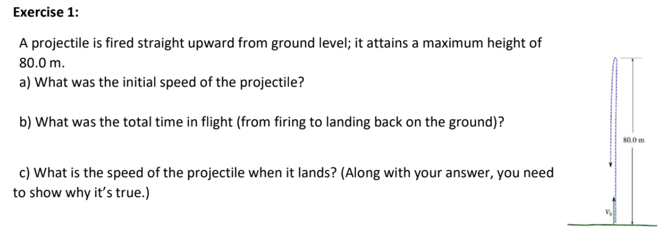 Solved A projectile is fired straight upward from ground | Chegg.com