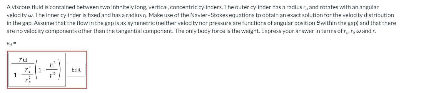 Solved A viscous fluid is contained between two infinitely | Chegg.com