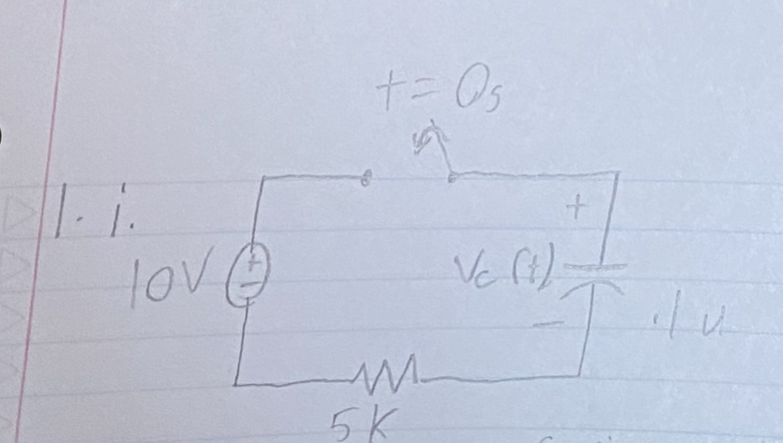 Solved Solve for the capacitor voltage for all time for the | Chegg.com