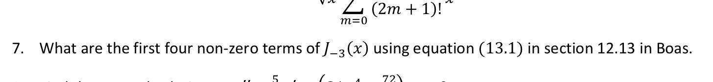 Solved 2 (2m + 1)! m=0 7. What are the first four non-zero | Chegg.com