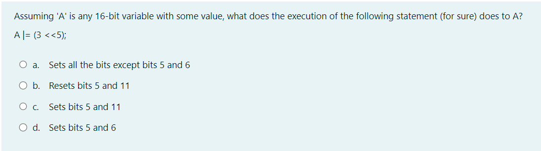 Solved Assuming A Is Any 16 Bit Variable With Some Value 