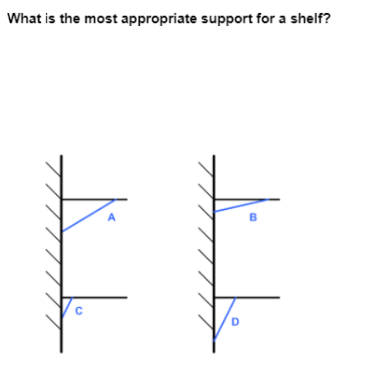 Solved What is the most appropriate support for a shelf? | Chegg.com