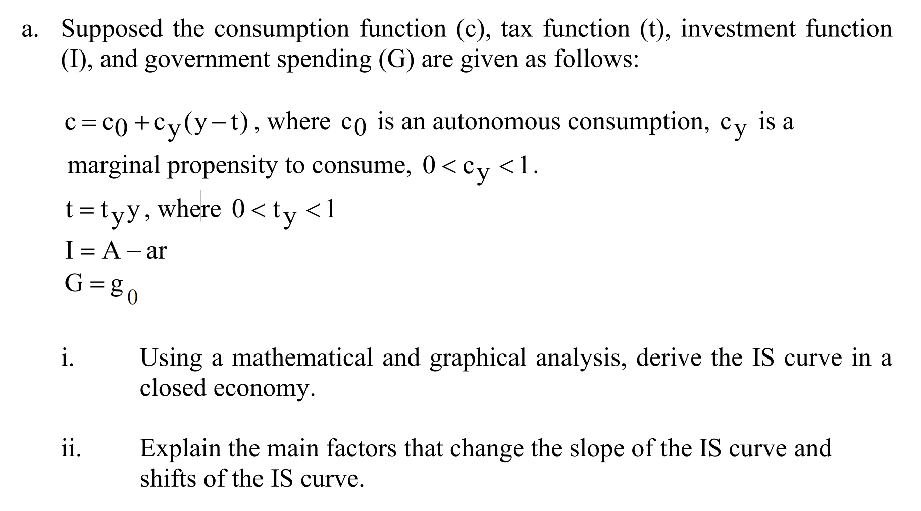 Solved i. ﻿Using a mathematical and graphical analysis, | Chegg.com