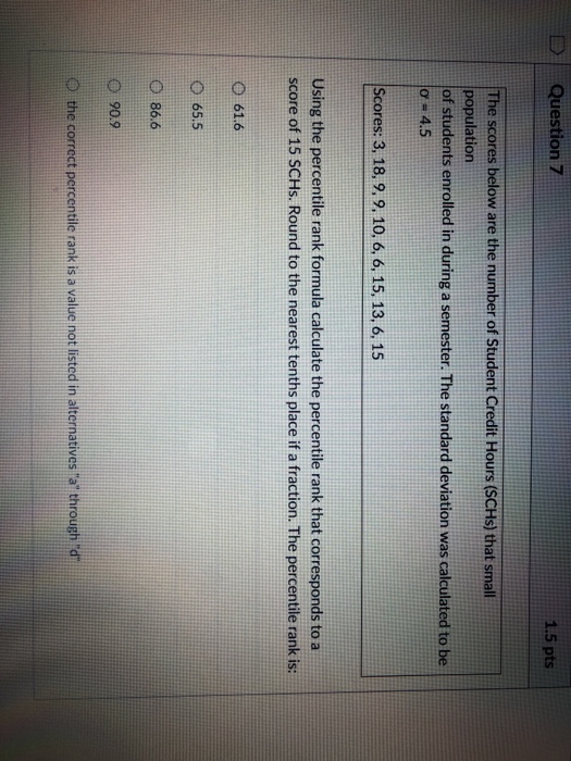 Solved D New Tab 侖. |凸https//u Question 8 1.5 pts The scores | Chegg.com