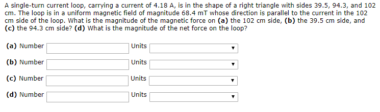Solved A single-turn current loop, carrying a current of | Chegg.com