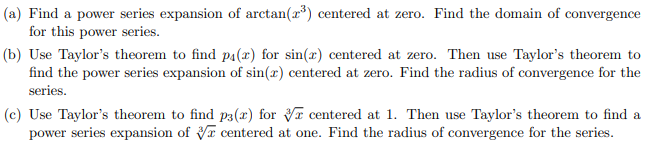Solved (a) Find a power series expansion of arctan(23) | Chegg.com