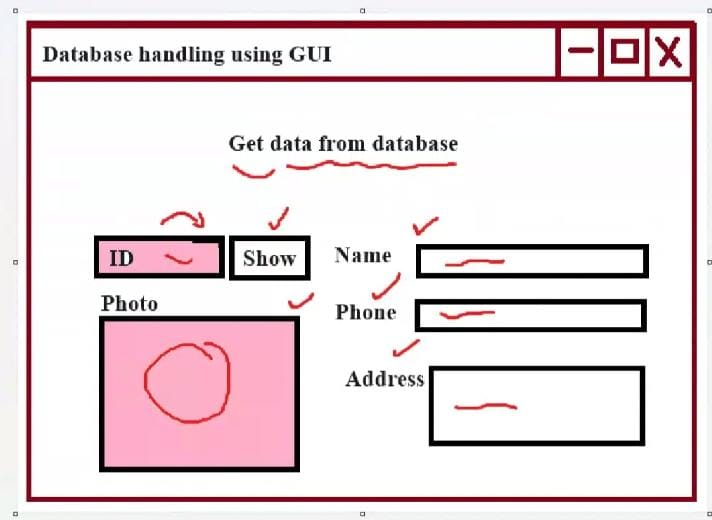 Solved I want a python code program that shows this GUI with | Chegg.com