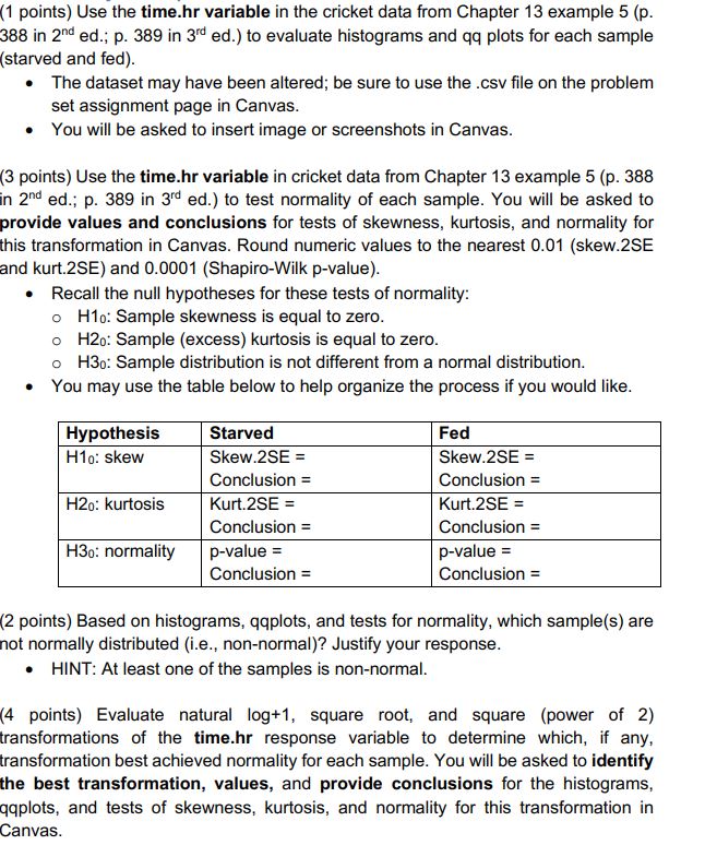 Solved (1 points) Use the time.hr variable in the cricket | Chegg.com