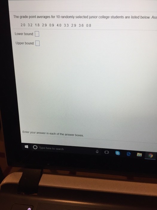 Solved The grade point average for 10 randomly selected | Chegg.com