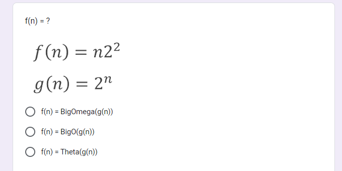 Solved f(n)=? | Chegg.com
