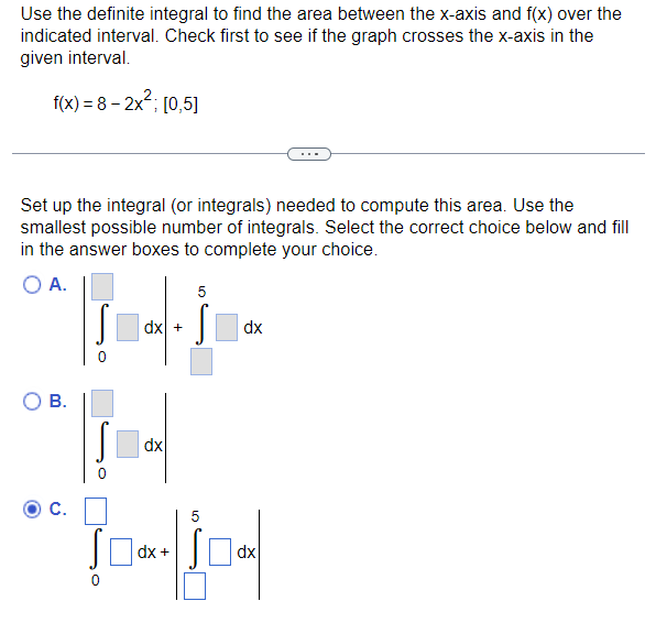 Solved Use the definite integral to find the area between | Chegg.com