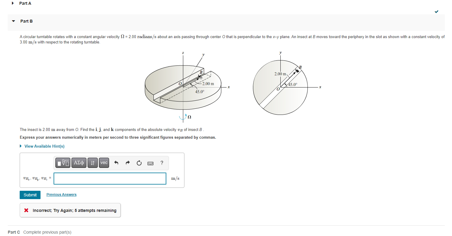 Solved A circular turntable rotates with a constant angular | Chegg.com
