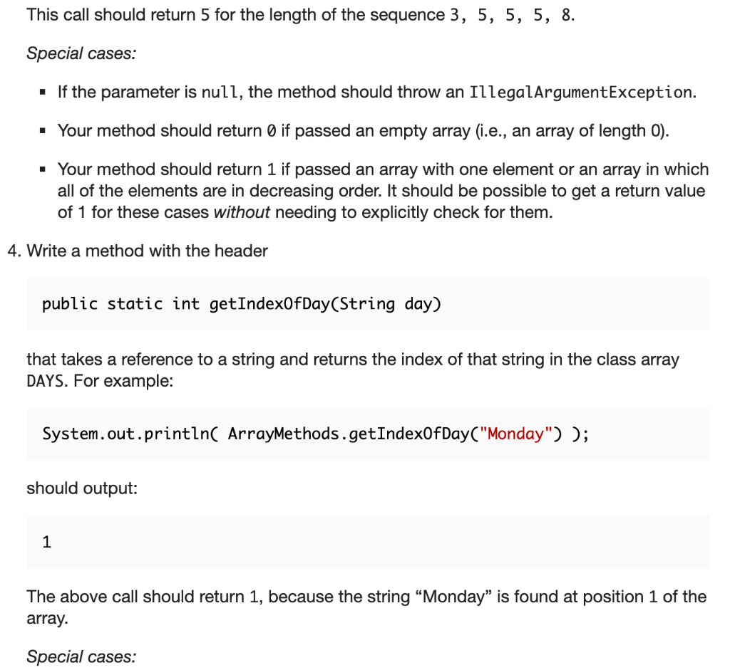 Solved Problem 7 Array Processing Methods 20 Points Total