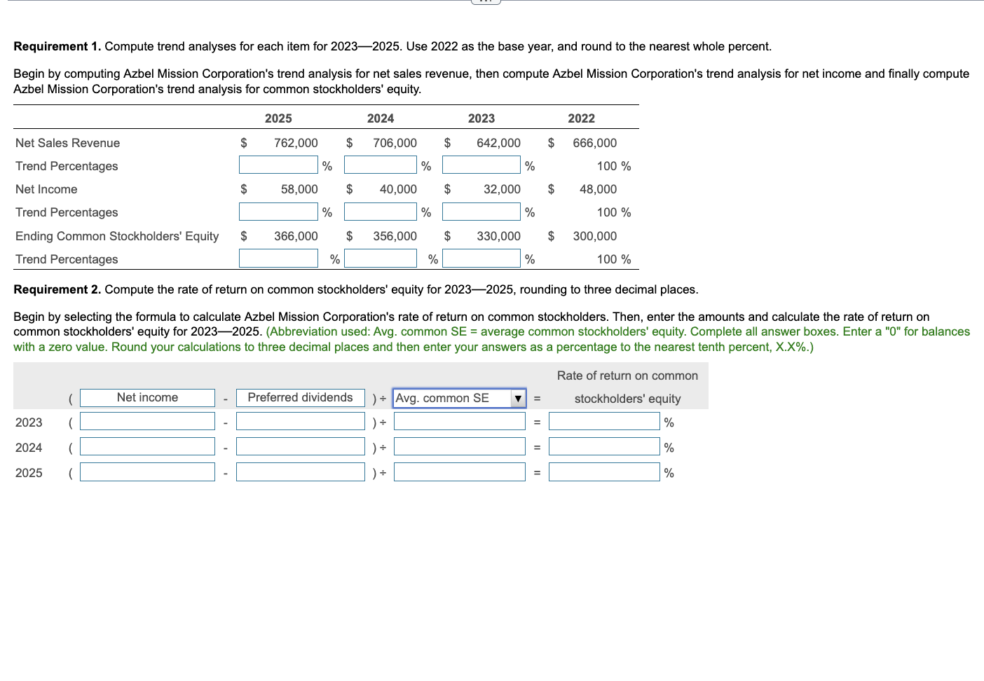 Solved \begin{tabular}{|c|c|c|c|c|c|} \hline & & 2025 & 2024 | Chegg.com