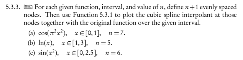 5.3.4. C For each of the functions and intervals in | Chegg.com