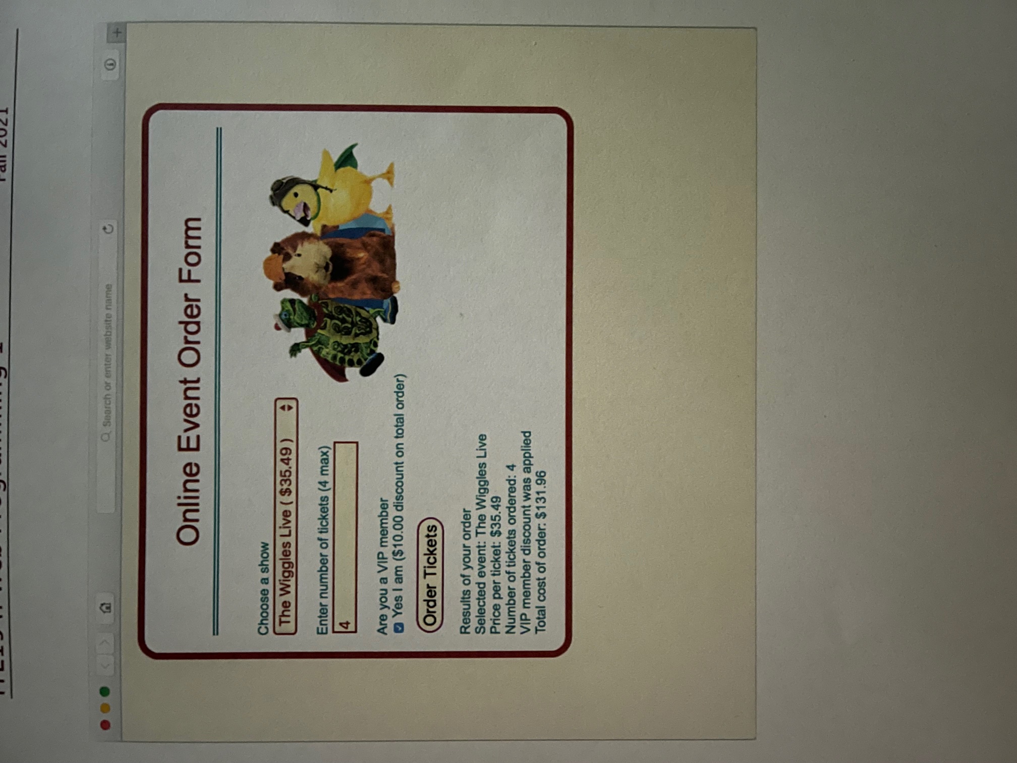 Solved You are required to create an online ticket ordering | Chegg.com