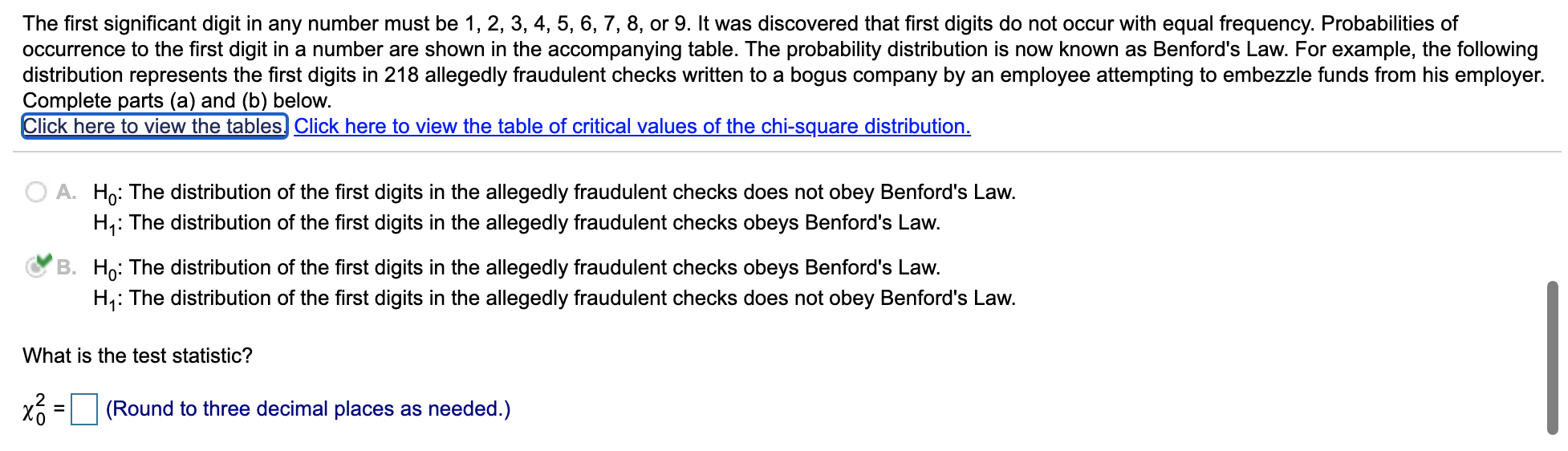Solved The first significant digit in any number must be 1, | Chegg.com