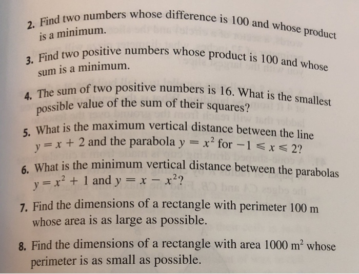Solved Find Two Numbers Whose Difference Is 100 Is A