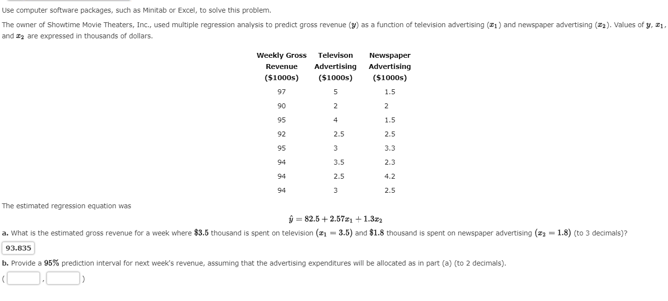 Solved Use computer software packages, such as Minitab or | Chegg.com