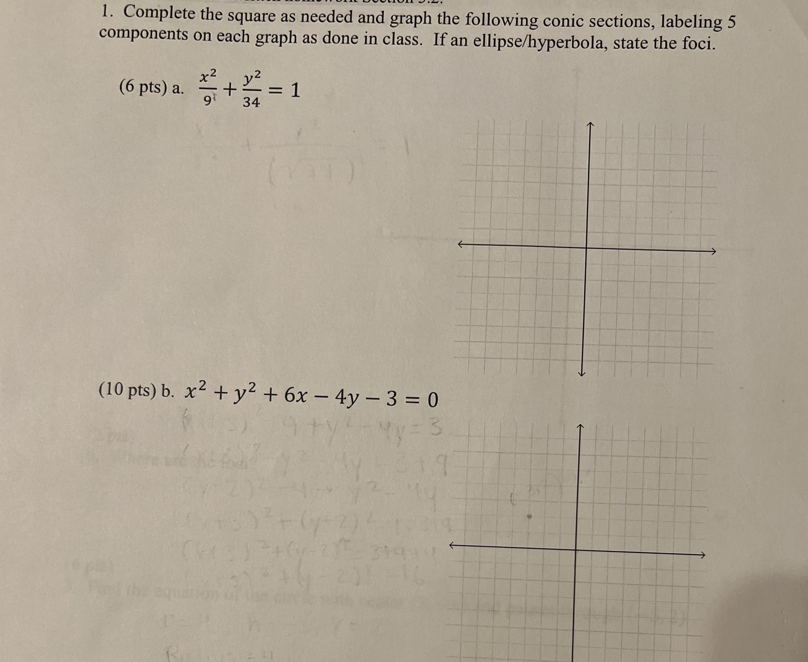 Solved Complete the square as needed and graph the following | Chegg.com