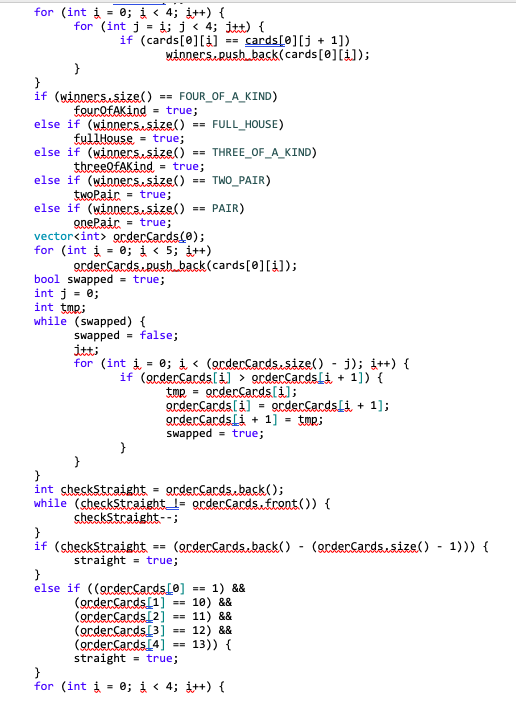 I need help creating a five card draw program in C++ | Chegg.com