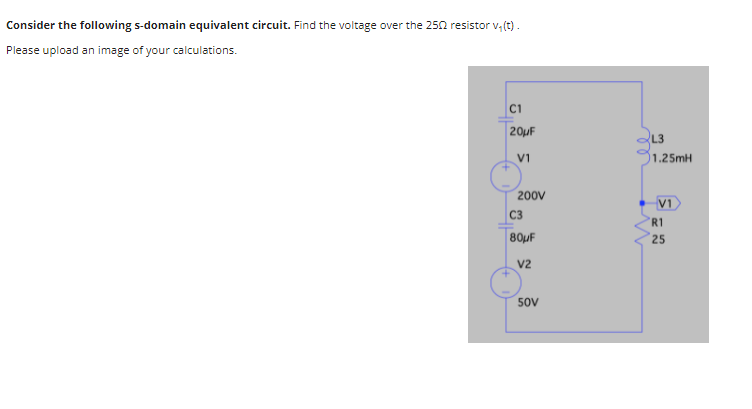Solved Consider the following s-domain equivalent circuit. | Chegg.com