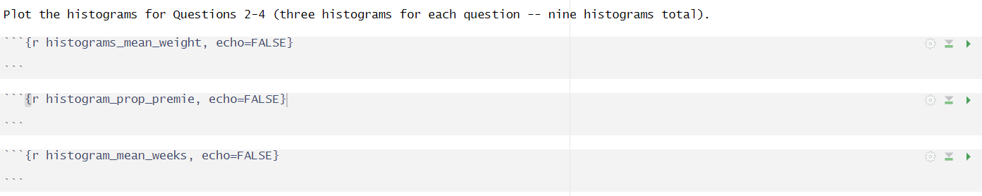 coding in r studio. please help me create histograms | Chegg.com