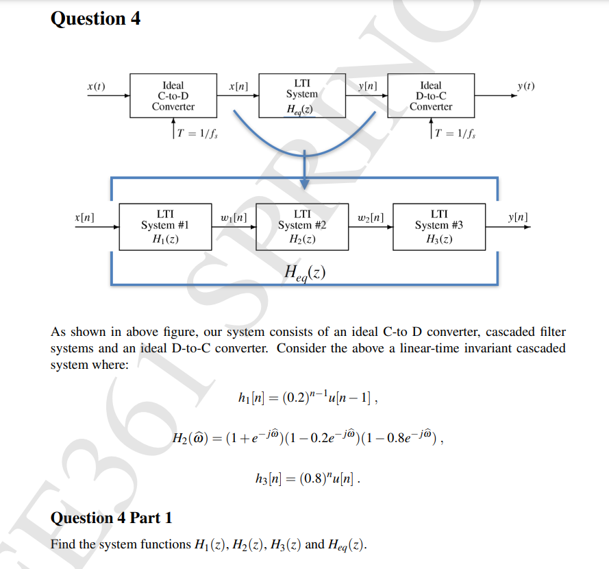 Solved Question 4As shown in above figure, our system | Chegg.com