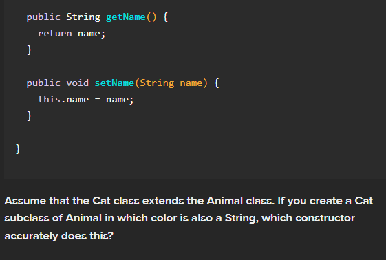 Solved public class Animal \{ private int no0fLegs; private | Chegg.com