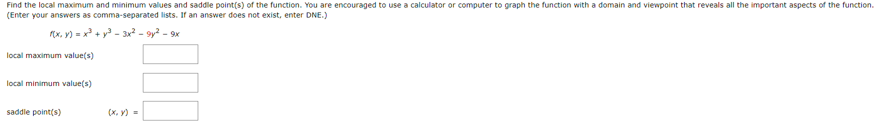 Solved Enter Your Answers As Comma Separated Lists If An 0941