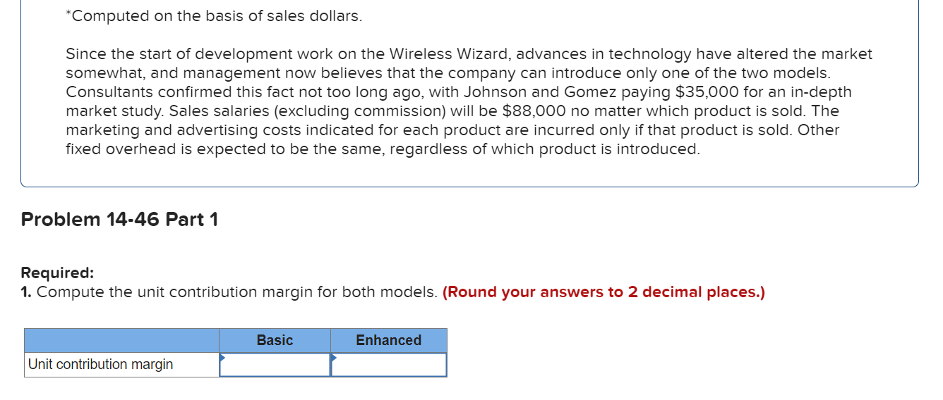 Solved Problem 14-46 Introducing a New Product (LO 14-4, | Chegg.com