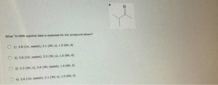 Solved What^1H NMR spectral data is expected for the | Chegg.com