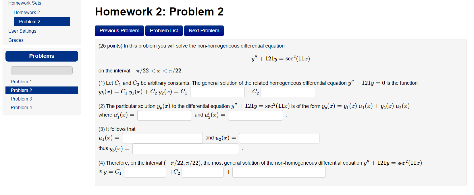 Solved Homework Sets Homework 2 Homework 2: Problem 2 | Chegg.com