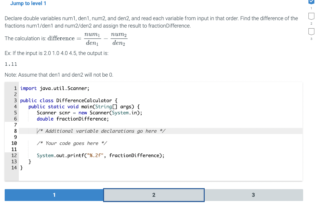 Solved I am getting error codes where it is saying num1 den1 | Chegg.com