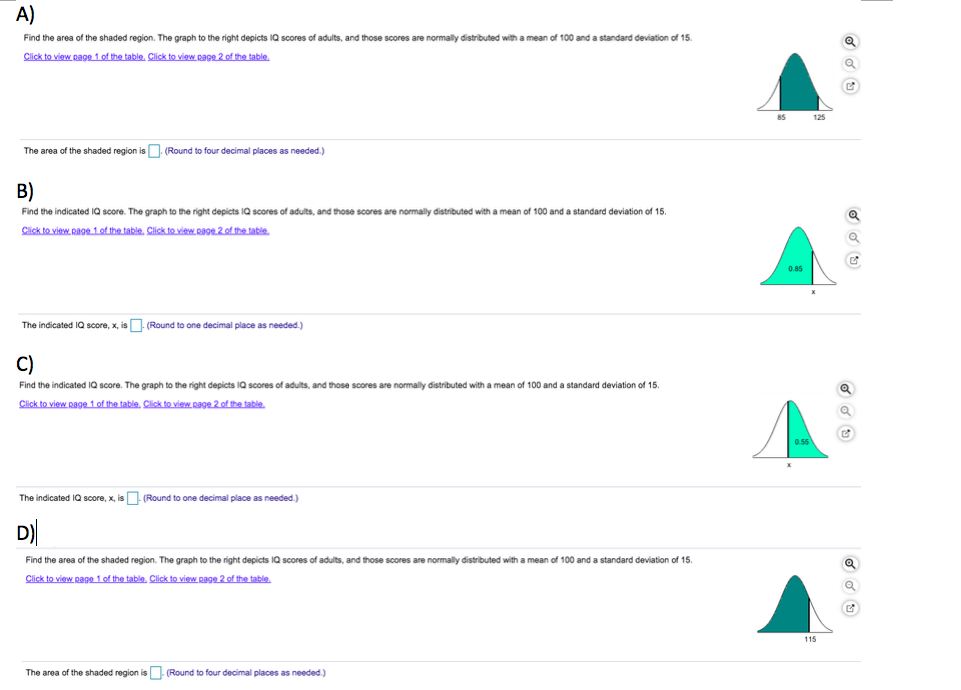 Solved A) adults, and those scores are normally distributed | Chegg.com