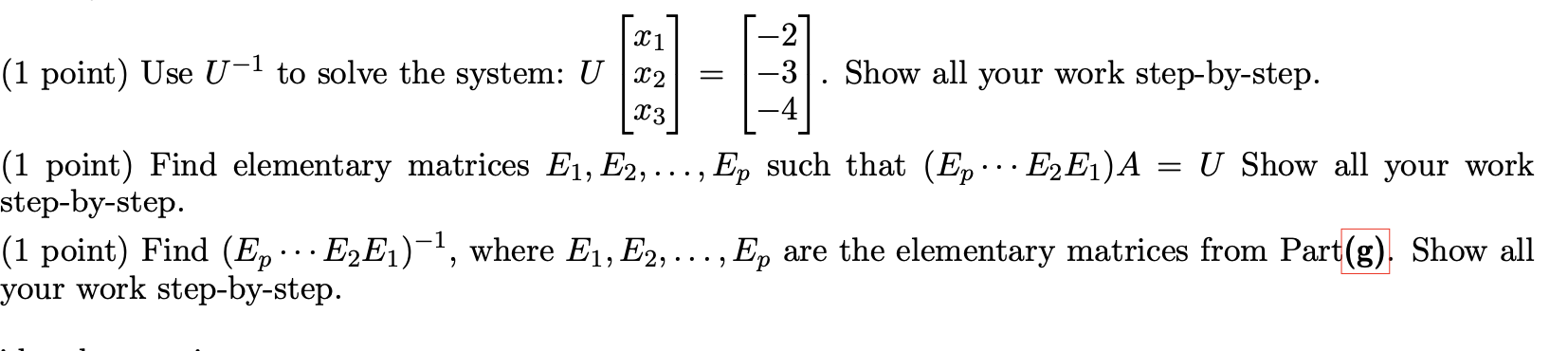 Solved Consider the matrices: | Chegg.com