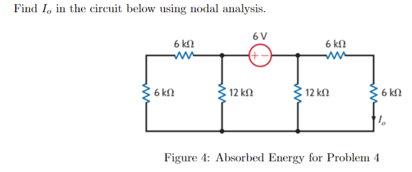 Solved Find Io in the circuit below using nodal analysis. | Chegg.com