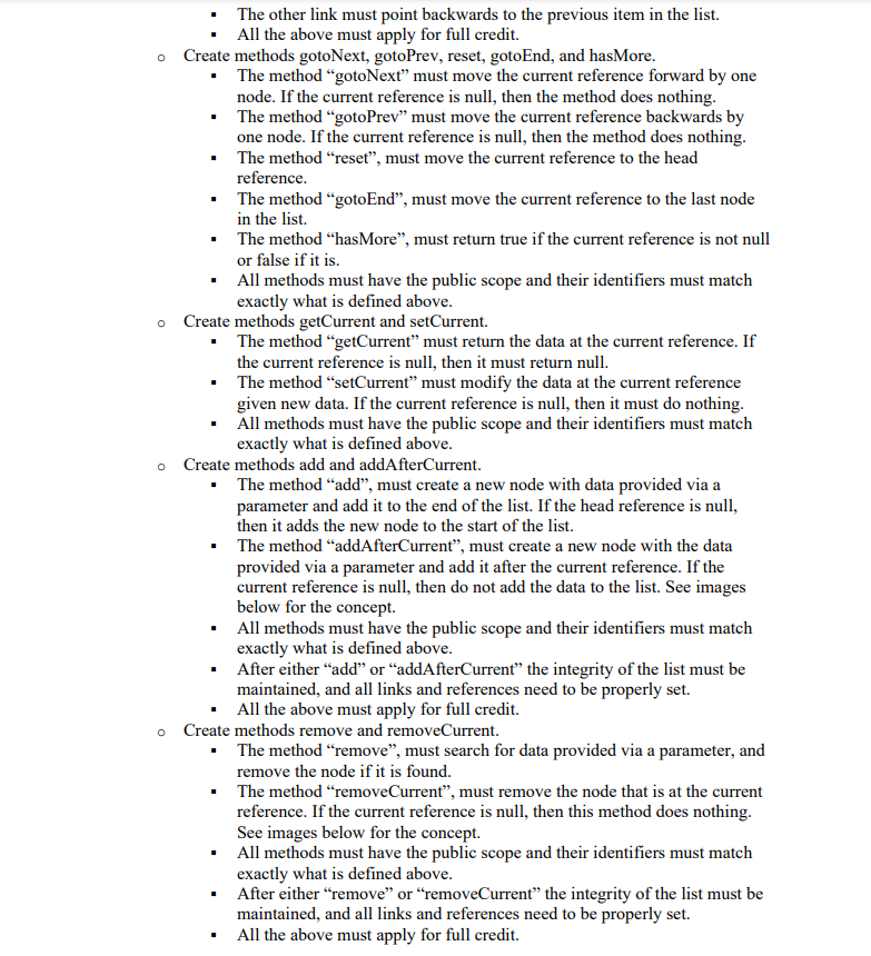 Solved HW#4 Double Double Linked List Objective: Write a | Chegg.com