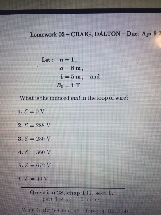 Solved part 1 of 3 10 points A rectangular loop of copper | Chegg.com