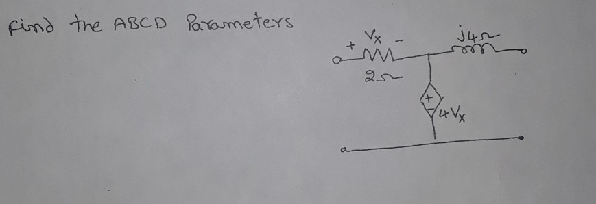 Solved find the ABCD Parameters Jum * | Chegg.com