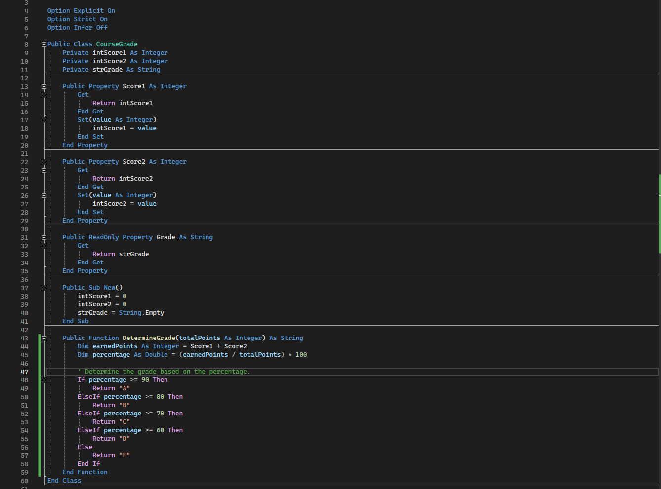 Solved 2. In this exercise, you modify the Grade Calculator | Chegg.com