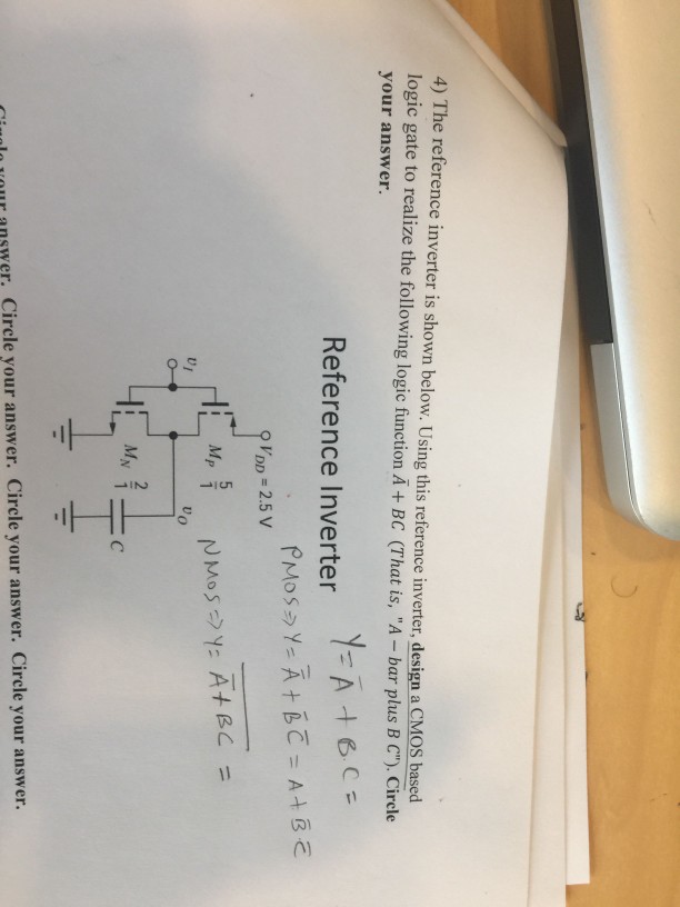 Solved 4) The reference inverter is shown below. Using this | Chegg.com