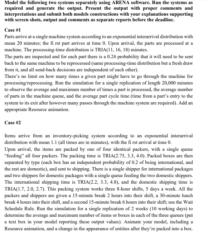 Solved i need a step by step guide to do this in arena | Chegg.com